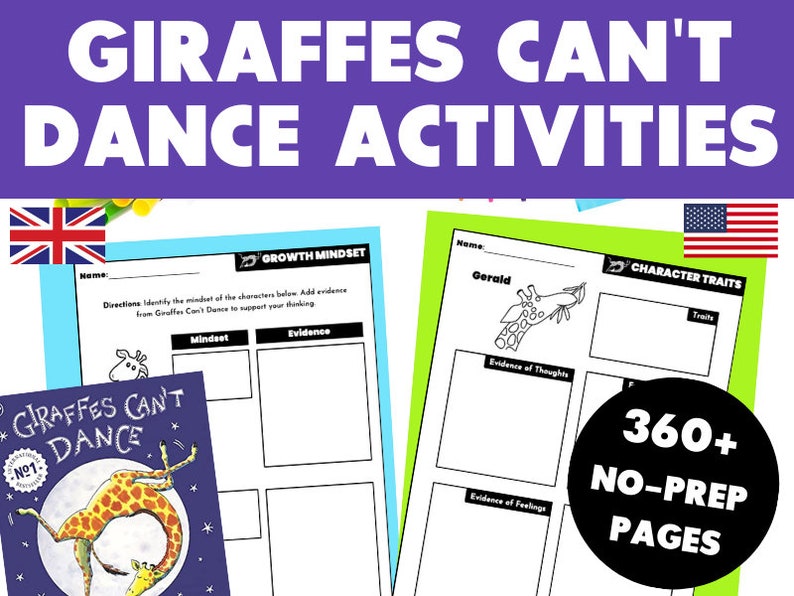 Giraffes Can't Dance Activities Reading Comprehension and Literacy ...