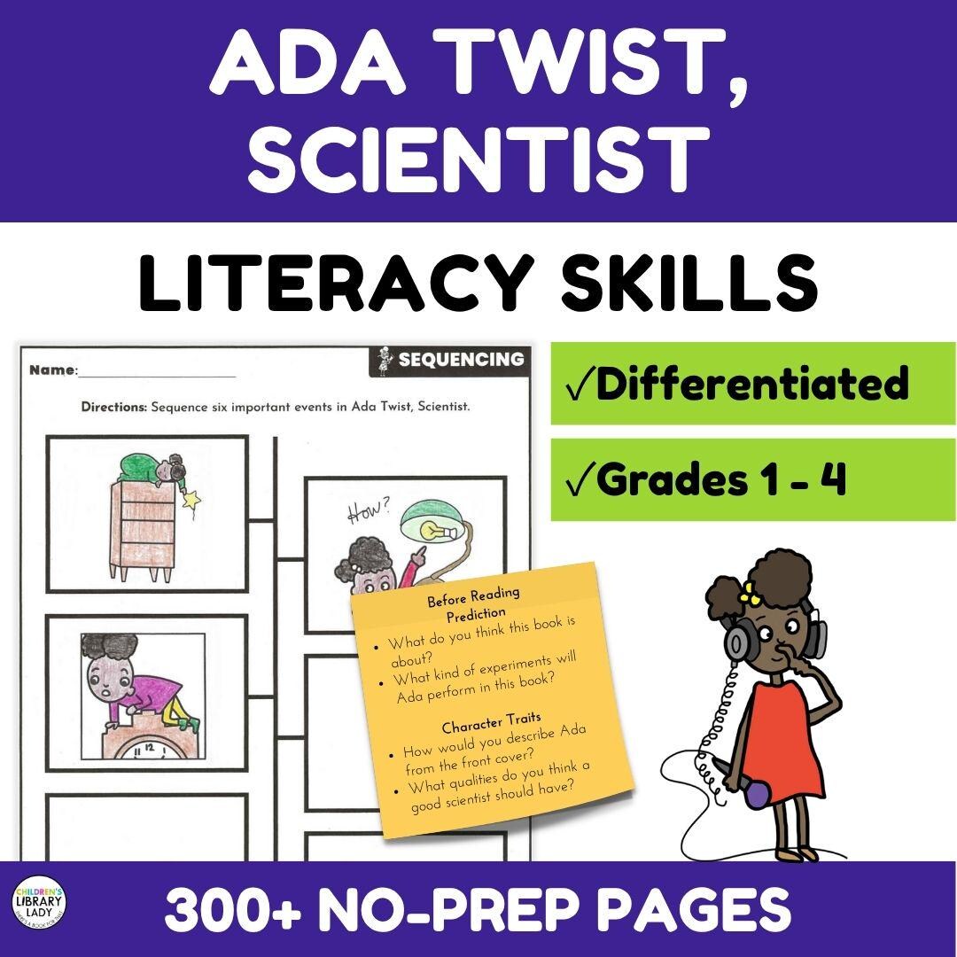 Ada Twist Scientist Book Activities - Reading Comprehension and ...