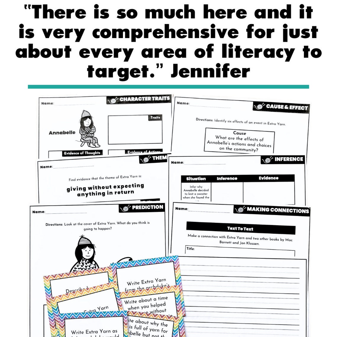 Extra Yarn Activities Literacy Story Elements Picture Book Read Aloud ...