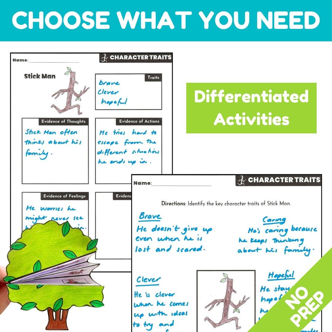 Stick Man Book Activities - Julia Donaldson Literacy Read Aloud Book ...