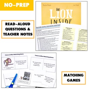 The Lion Inside Activities - Reading Comprehension & Literacy Skills ...