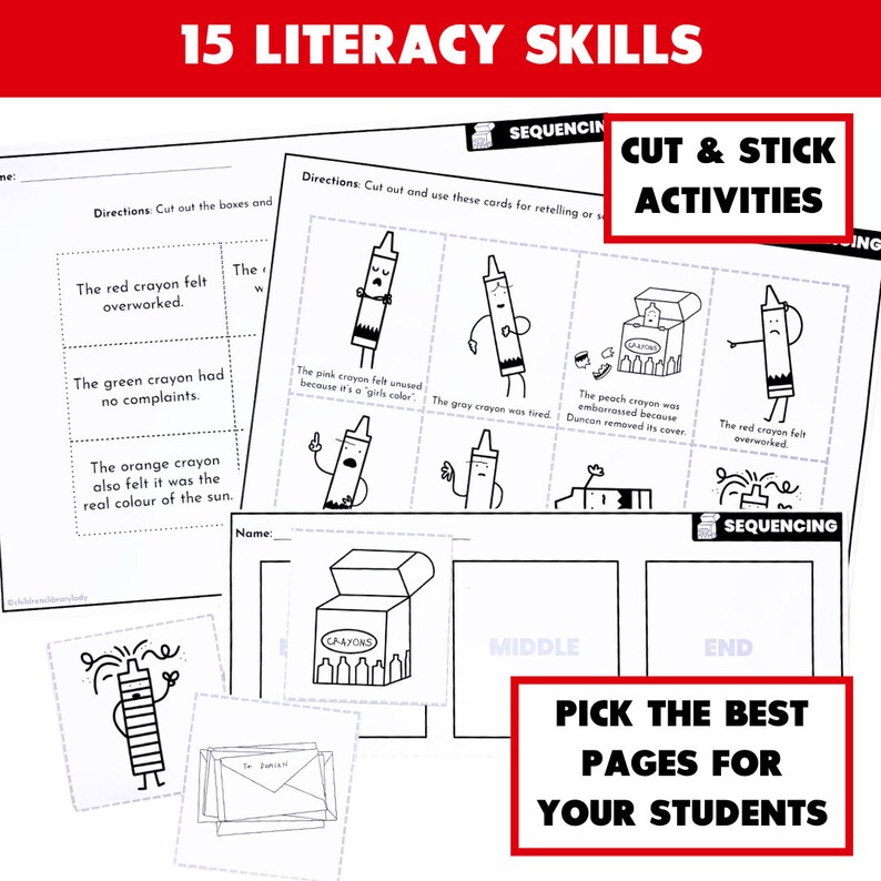 The Day the Crayons Quit Book Activities - Reading Comprehension ...