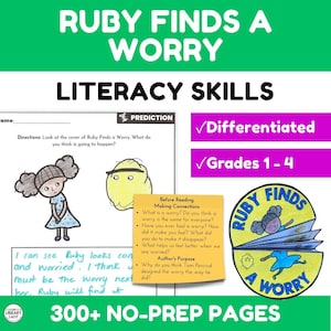 Ruby Finds a Worry Activities - Reading Comprehension and Literacy ...