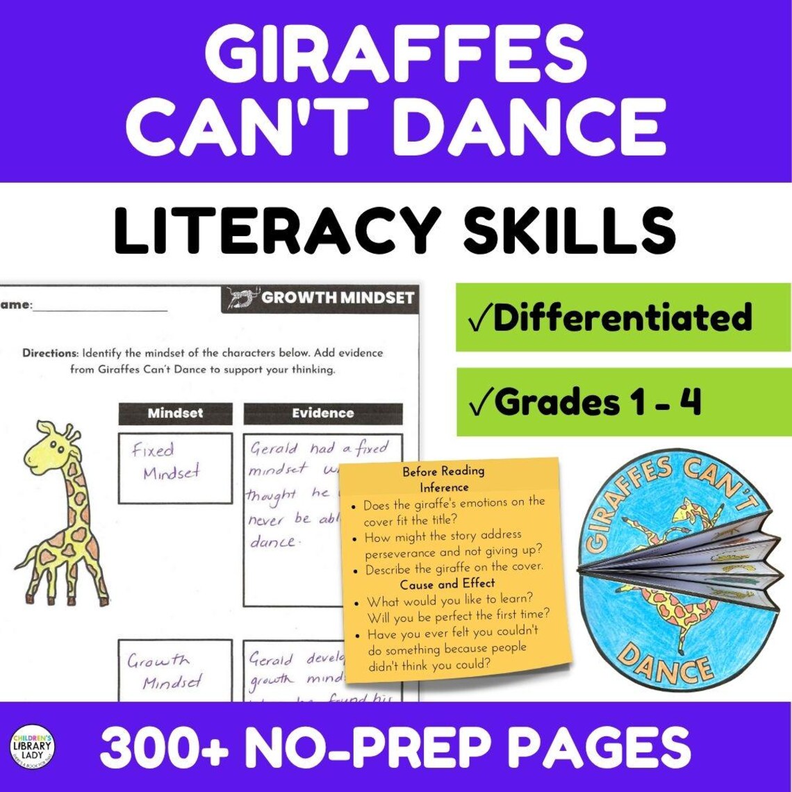 Giraffes Can't Dance Activities - Reading Comprehension and Literacy ...