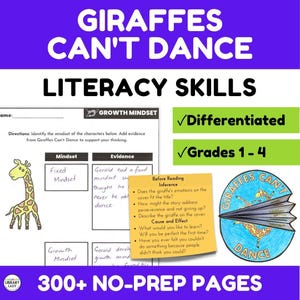 Giraffes Can't Dance Activities - Reading Comprehension and Literacy ...