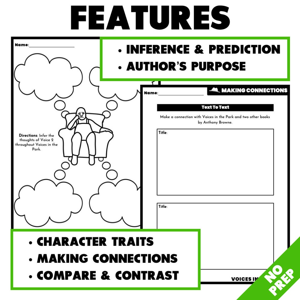Voices in the Park Activities - Point of View Activities - Picture Book ...