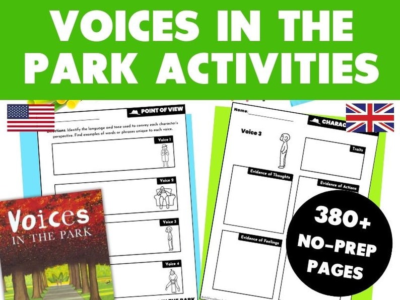 Voices in the Park Activities - Point of View Activities - Picture Book ...