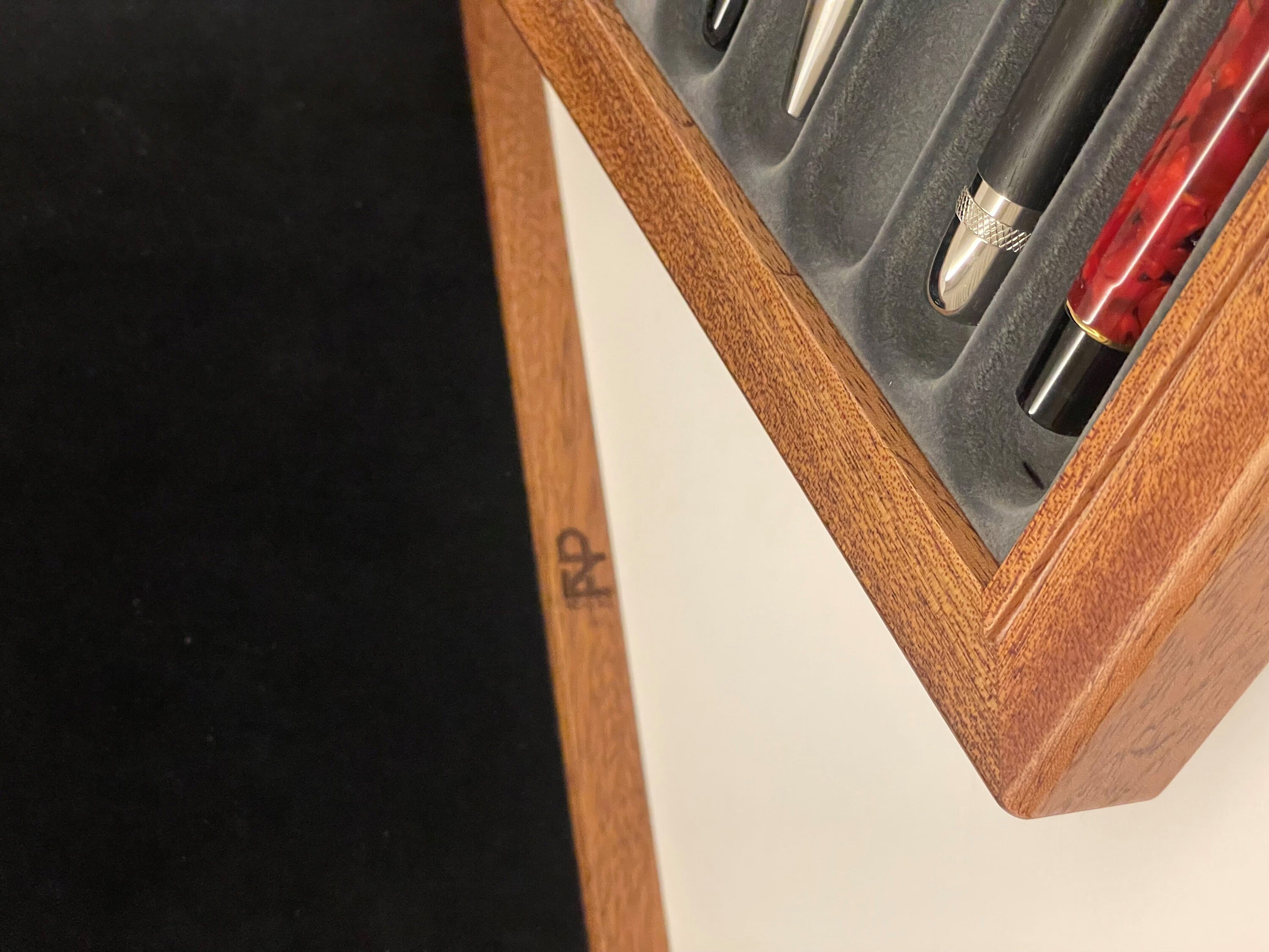 Handcrafted Wooden Pen Box Elegant and Functional, 11 Pen Compartments ...