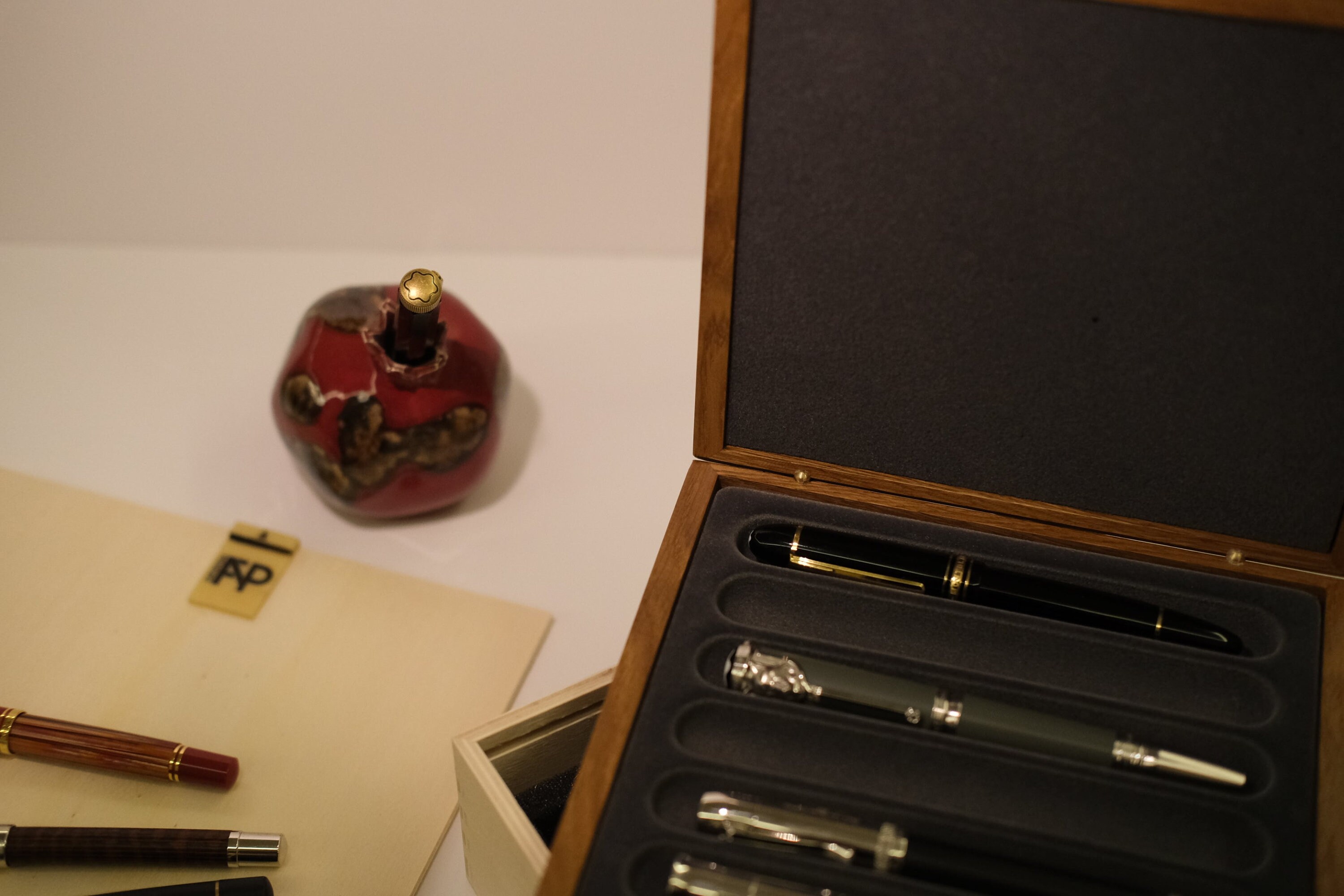 Handcrafted Wooden Pen Box With 6 Compartments and Magnetic Closure - Etsy