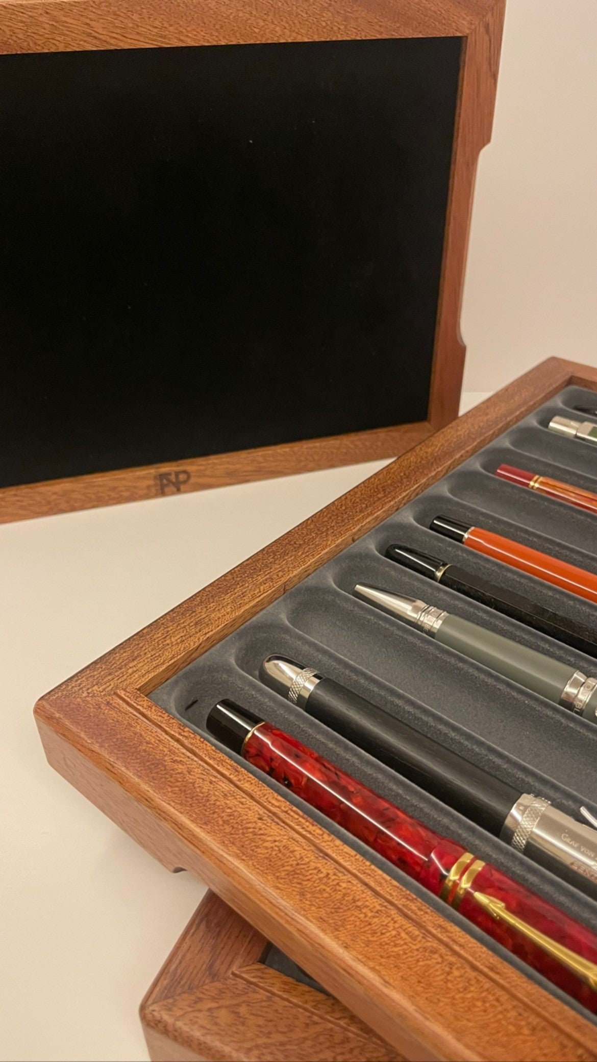 Handcrafted Wooden Pen Box Elegant and Functional, 11 Pen Compartments ...