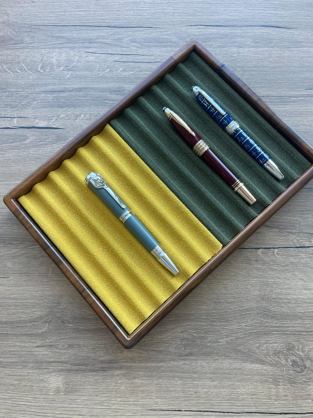 Handcrafted Solid Wood Pen Tray, Handcrafted Wooden Pen Box , Elegant ...