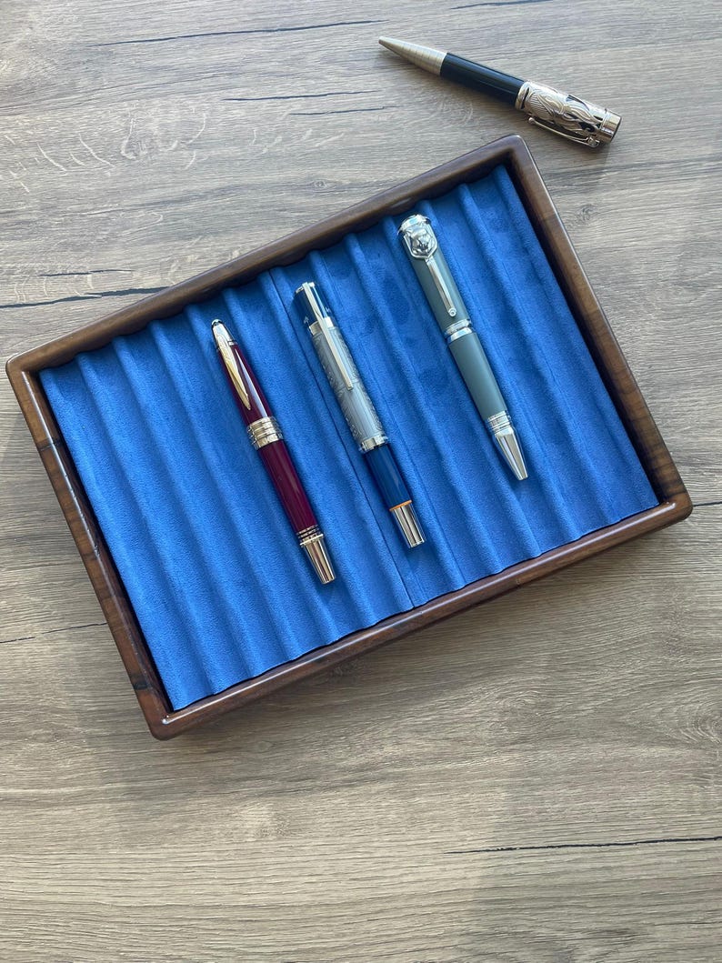 Handcrafted Solid Wood Pen Tray,handcrafted Wooden Pen Box - Elegant ...
