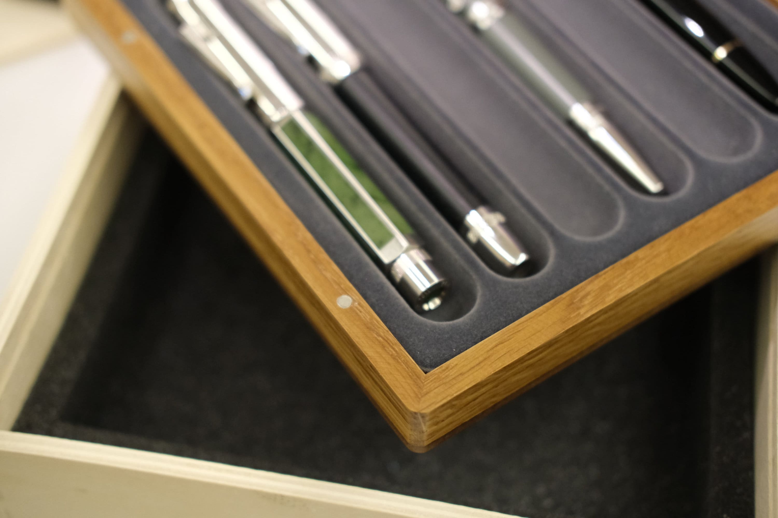 Handcrafted Wooden Pen Box With 6 Compartments and Magnetic Closure - Etsy