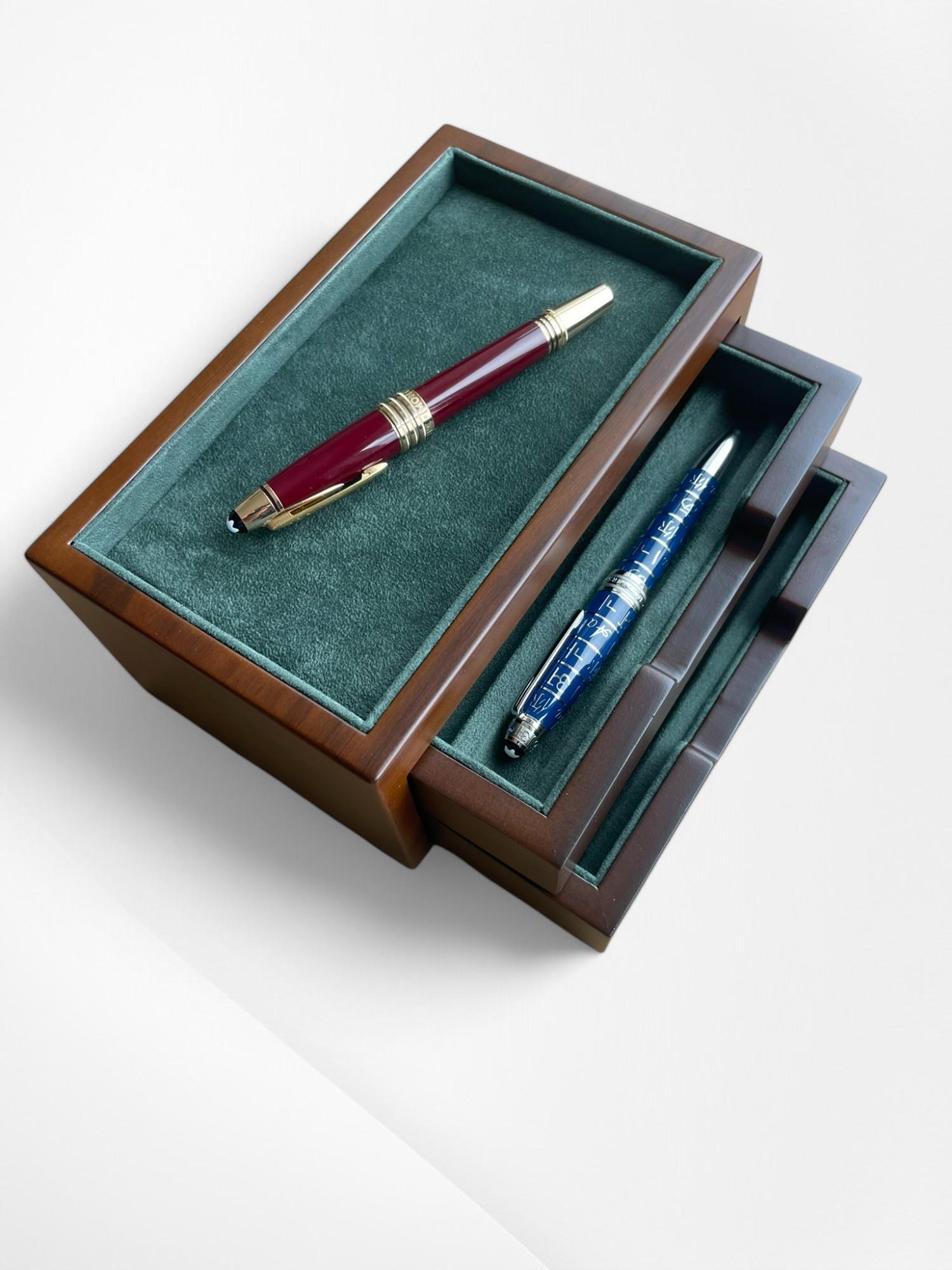 Handcrafted Wooden Pen Box, Ebony and Walnut Pen Boxes, Pencil Holders ...