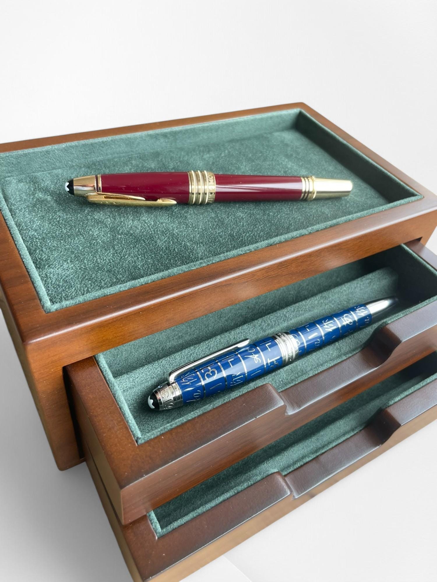 Handcrafted Wooden Pen Box, Ebony and Walnut Pen Boxes, Pencil Holders ...