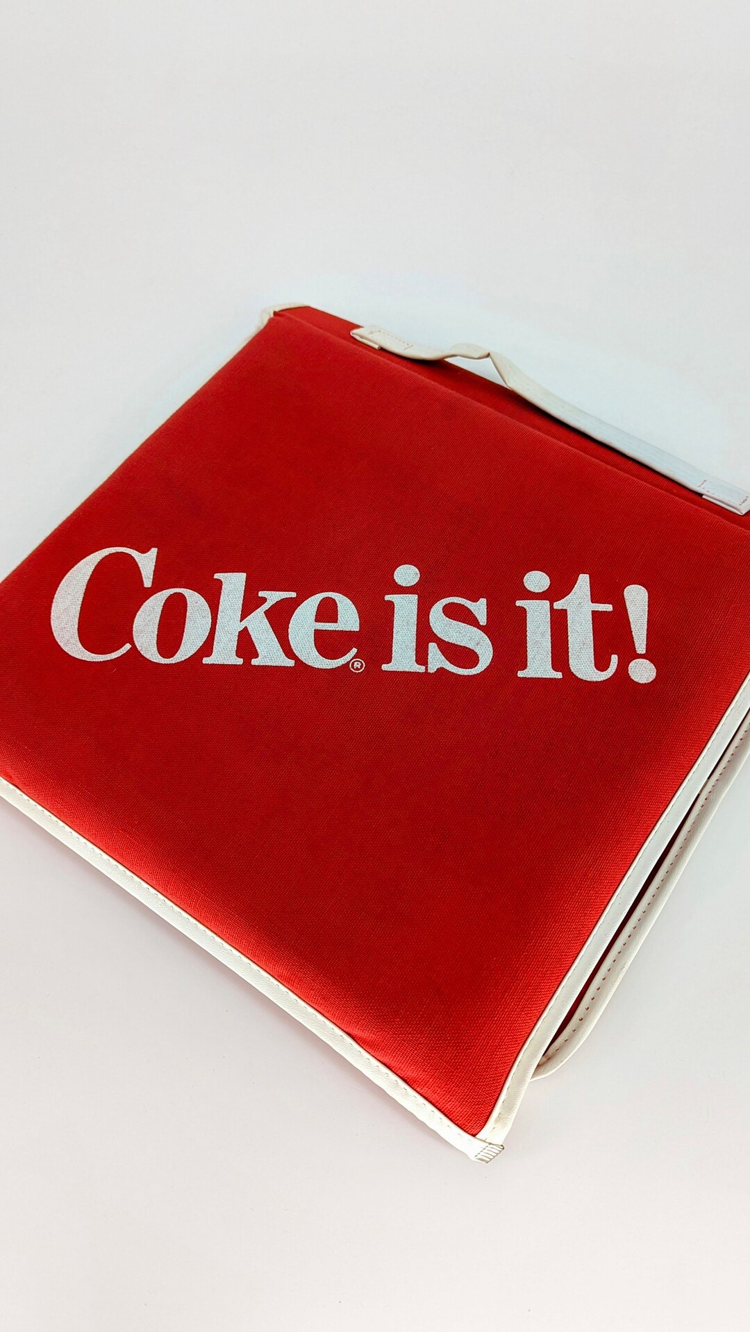 1982 Coca-cola "coke is It!" Stadium Cushion With Pockets - Etsy