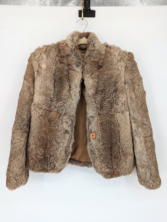 1970s Women's Genuine Rabbit Fur Short Coat - Gem