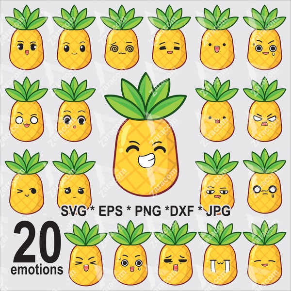 Kawaii Pineapple - Etsy