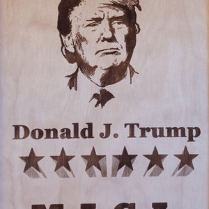 Donald Trump M.A.G.A. Wall Art With Laser Engraving - Etsy