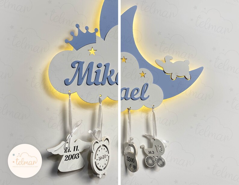 Baby Boy Gift, Nursery Lighting, Baby Girl Gift, Kids Wall Lamp ...
