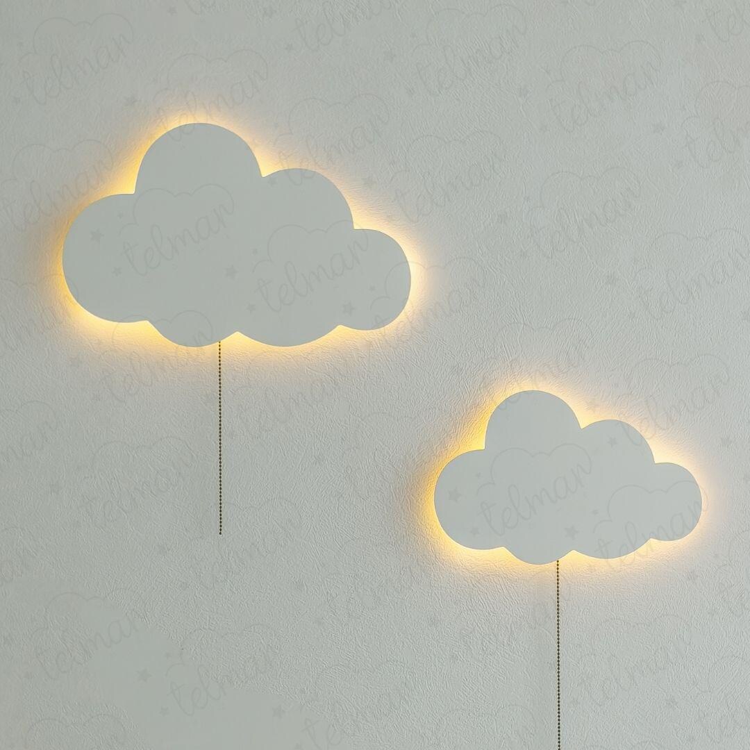 Cloud Wall Lamp, Kids Room Decor, Baby Night Light, Room Lighting ...