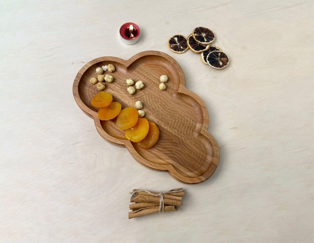 Wooden Cloud-shaped Children's Plate - Eco-friendly Toddler Dishware ...