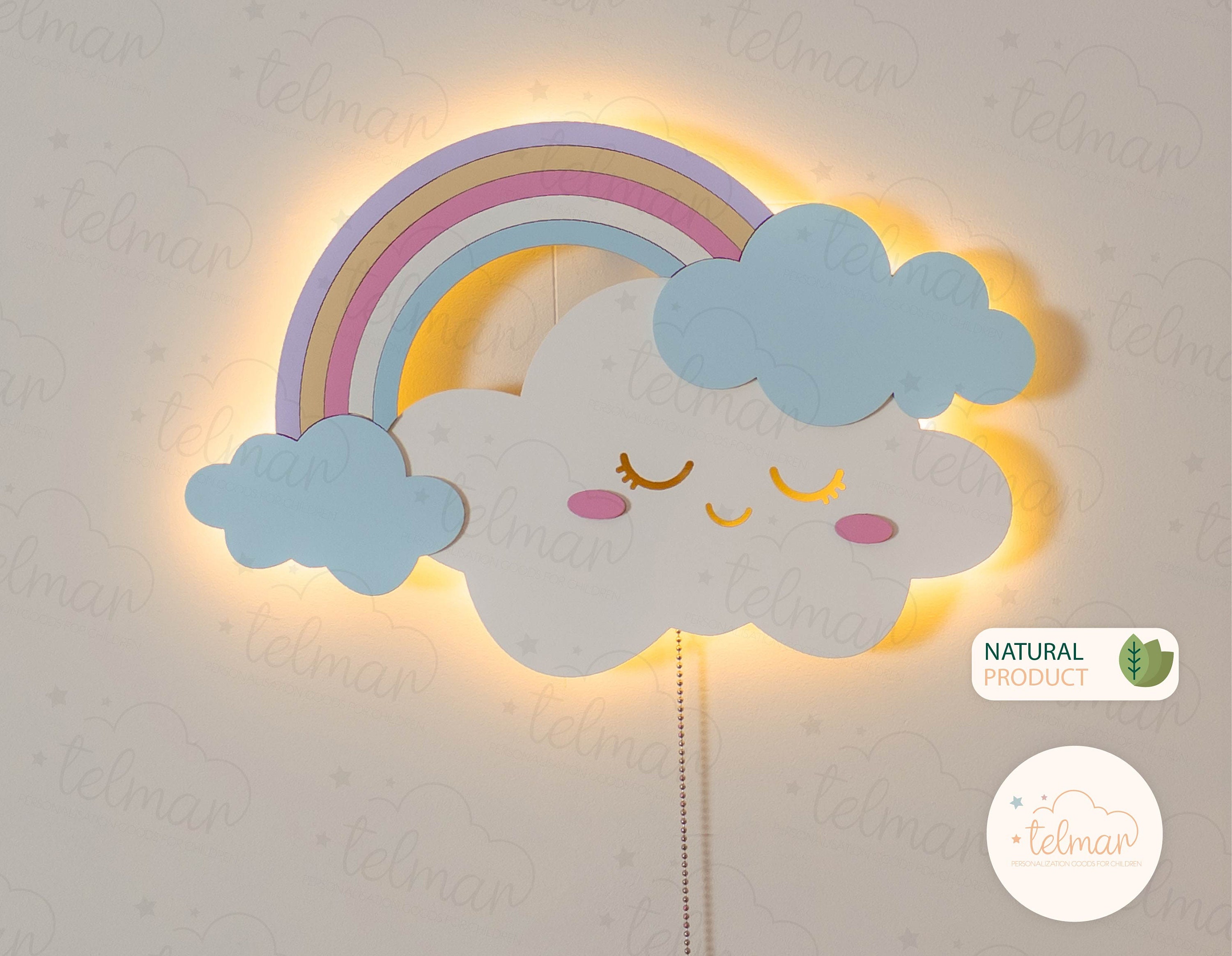 Rainbow Wall Light Led, Nursery Lamp, Kids Wall Light, Lamp Shade ...