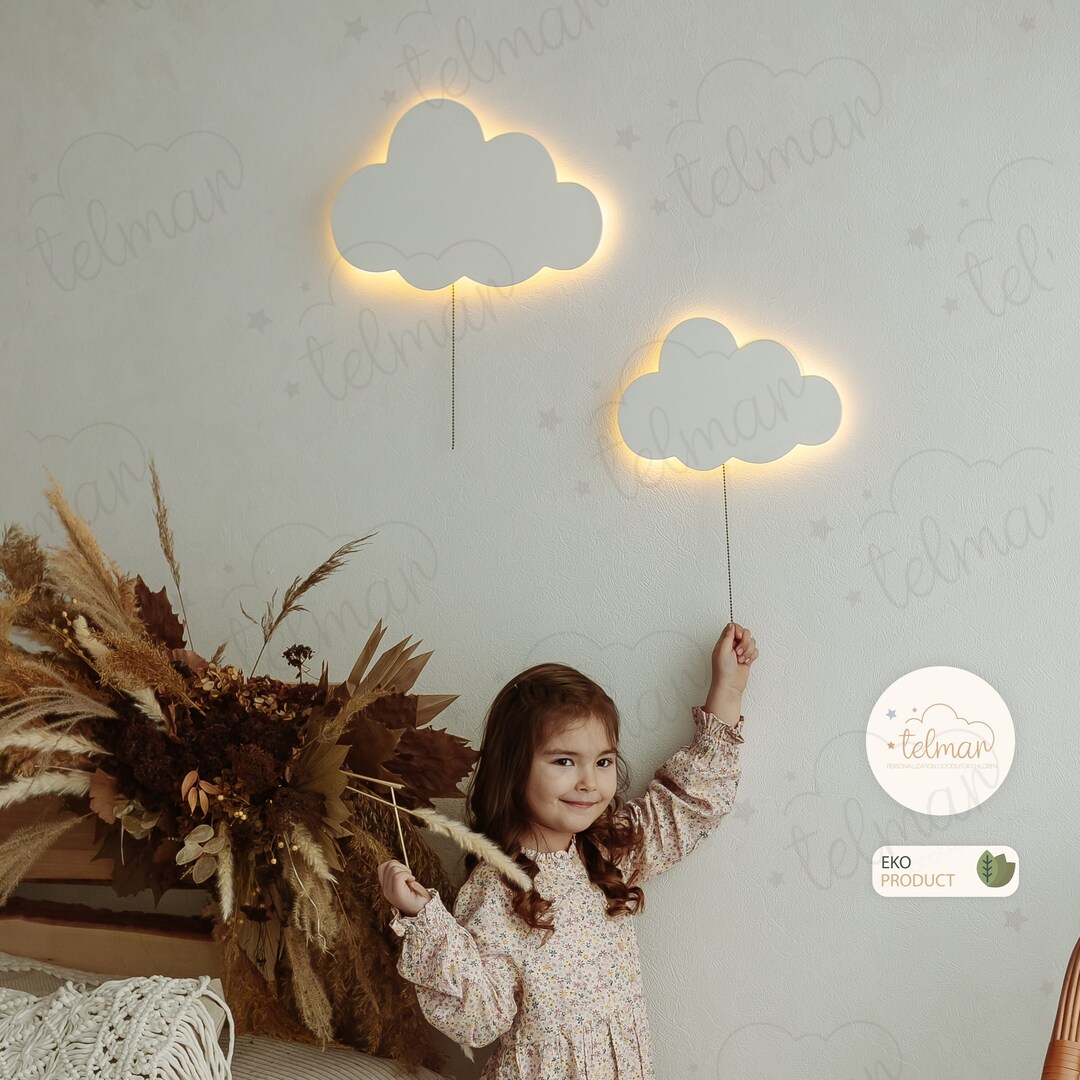 Lamp for Children's Room Wooden Wall Lamp Children's Lamp in the Shape ...