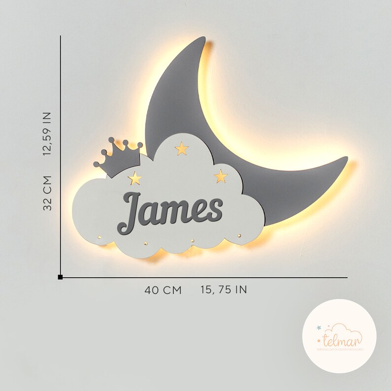 Baby Boy Gift, Nursery Lighting, Baby Girl Gift, Kids Wall Lamp ...
