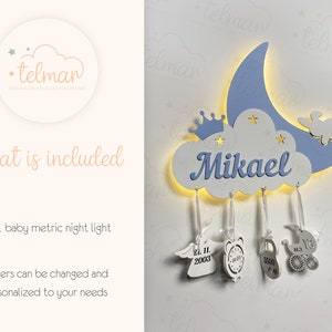 Baby Boy Gift, Nursery Lighting, Baby Girl Gift, Kids Wall Lamp ...