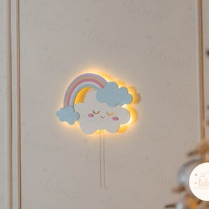 Rainbow Wall Light Led, Nursery Lamp, Kids Wall Light, Lamp Shade ...