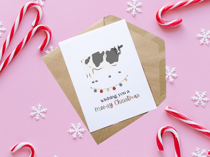 Printable Christmas Cards With Animals - Etsy