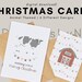Printable Christmas Cards With Animals - Etsy