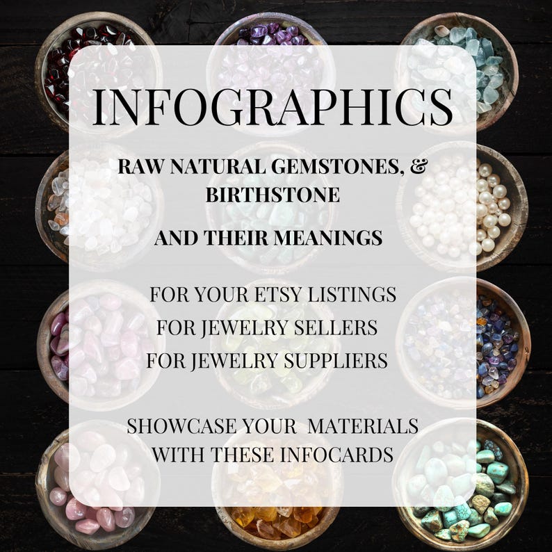 Birthstone Chart for Jewelry Maker or Supplier , Done for You Info Card ...