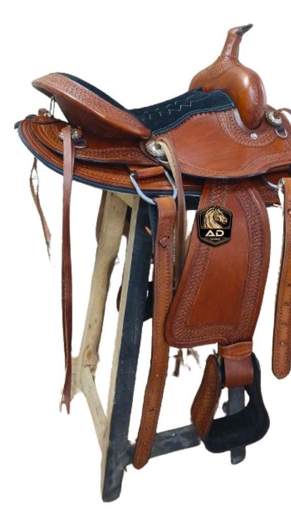 Western Barrel Racing Horse Saddles Premium Leather Comfort Quality ...