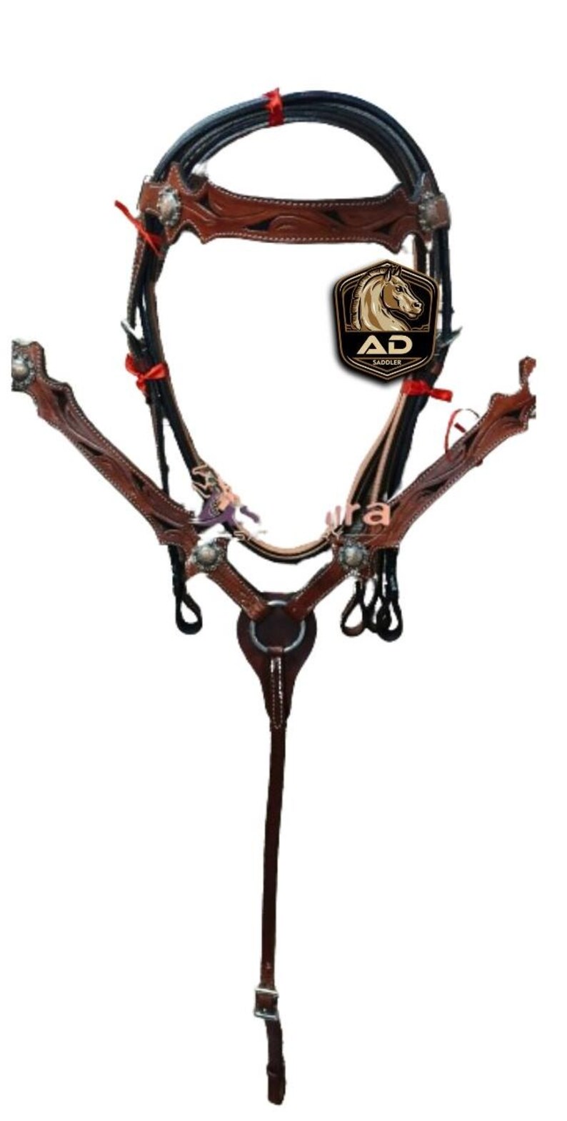 Hand Carved Western Premium Leather Equestrian Trail Accessories Tooled ...