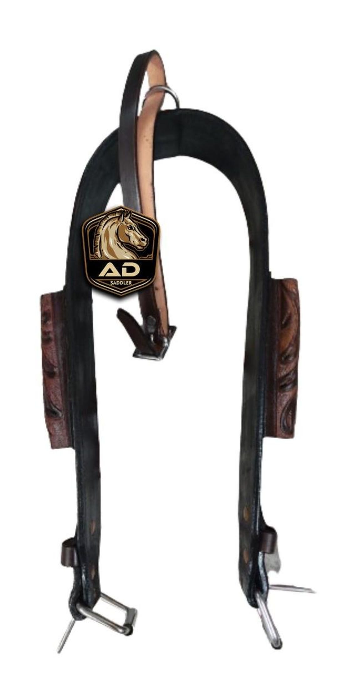 Leather Back Cinch Strap Western Horse Saddle Bucking Strap Rear Girth ...