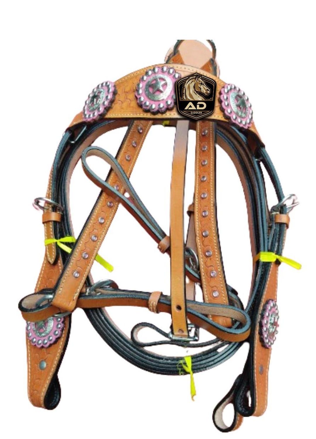 Premium Leather Western Equestrian Trail Accessories Hand Carved Tooled ...