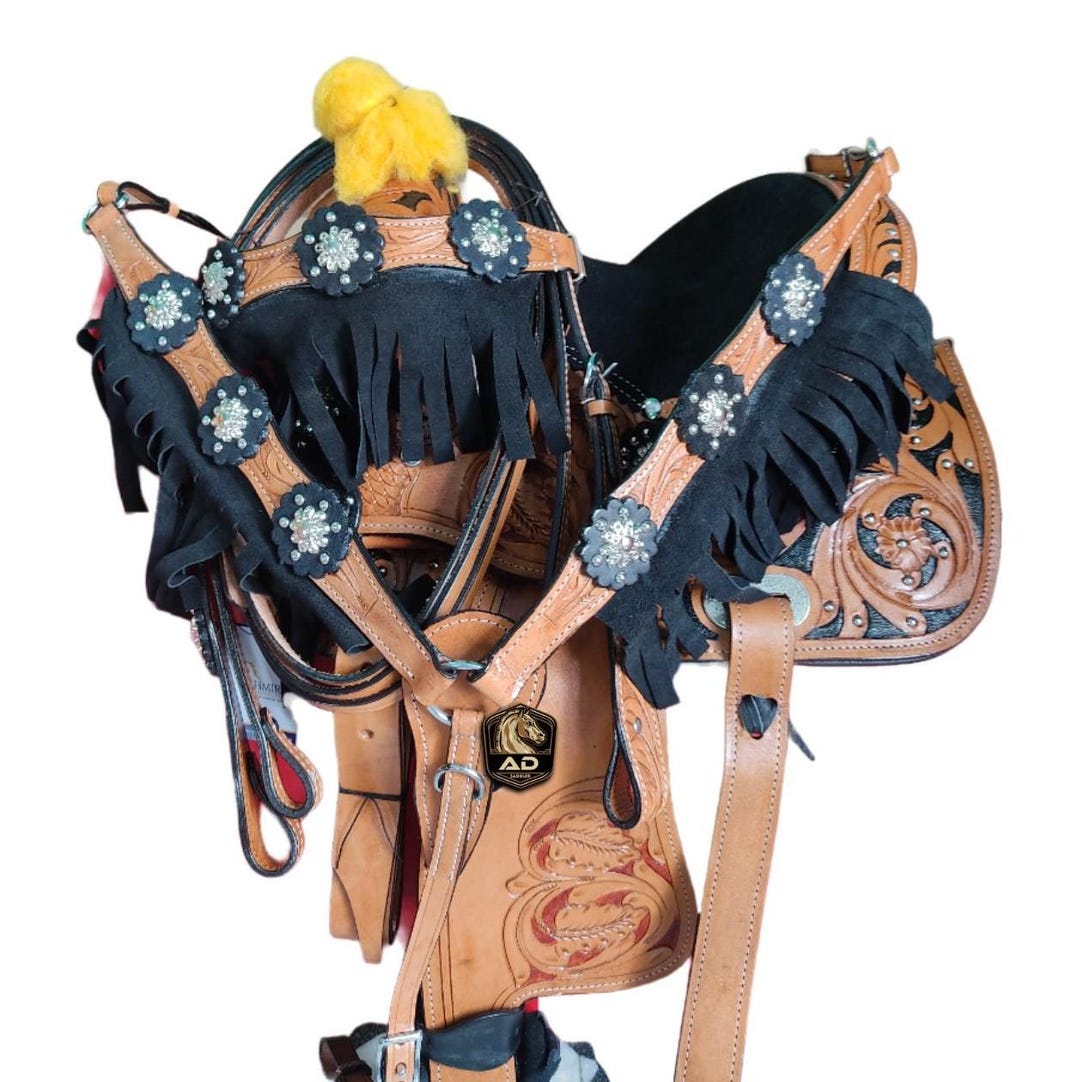 Leather Western Barrel Racing Horse Saddle, Trail Pleasure Premium ...