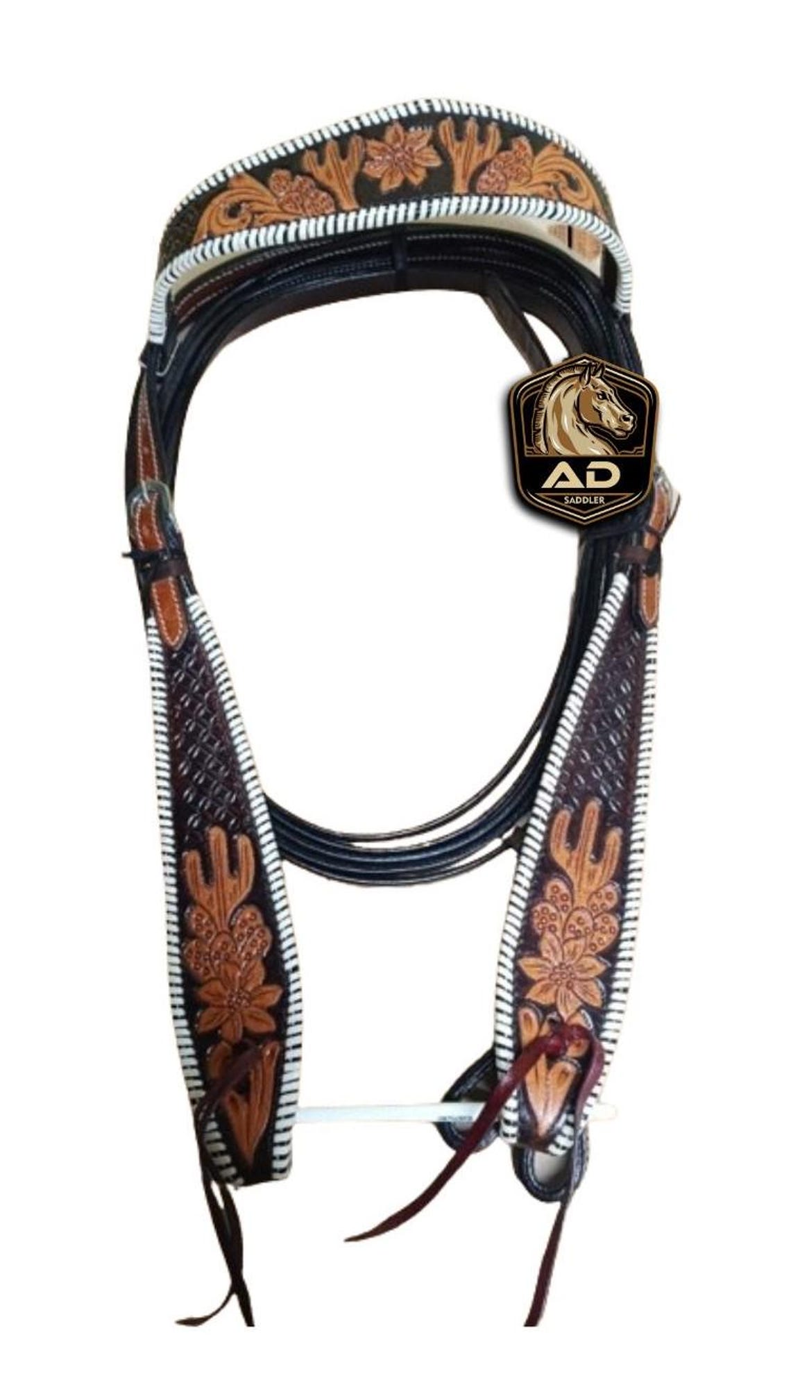 Leather Western Hand Carved Tooled Premium Equestrian Trail Accessories ...