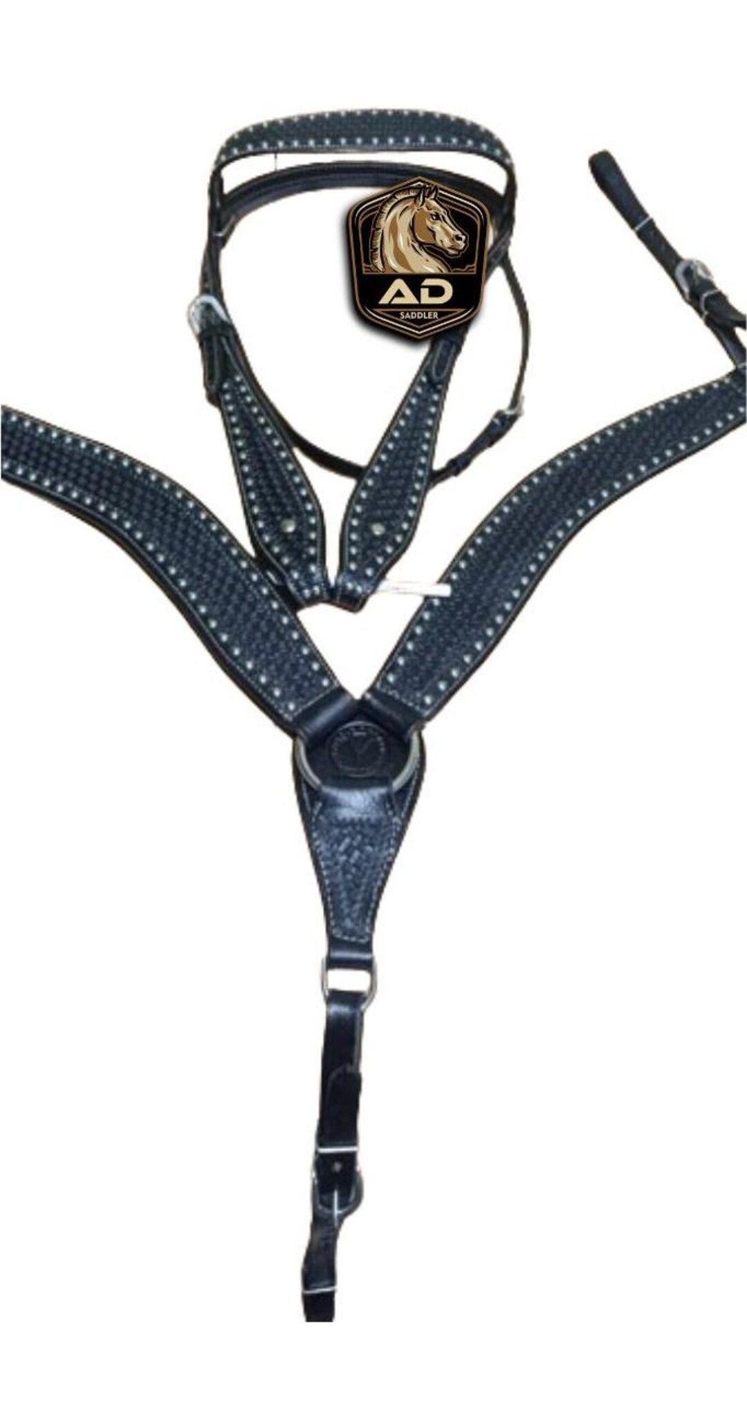 Western Headstall, Breast Collar, Reins Premium Leather Equestrian ...
