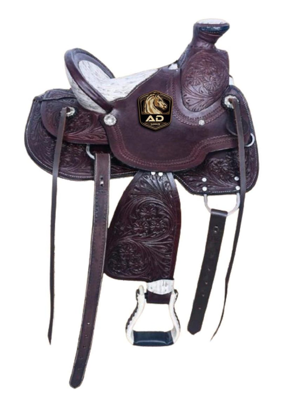 Leather Premium Western Horse Saddles Wade Tree A Fork Roping Ranch ...