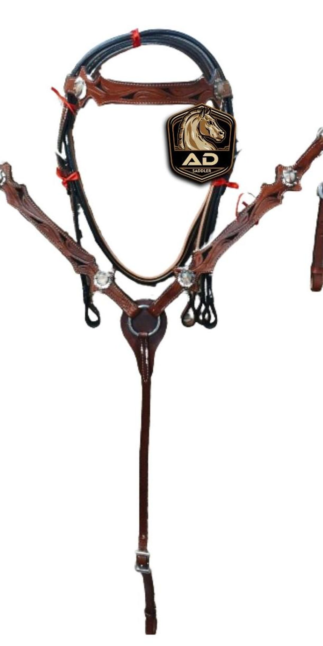 Hand Carved Western Premium Leather Equestrian Trail Accessories Tooled ...