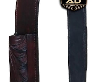 Western Horse Saddle Back Cinch Leather Strap Bucking Strap Rear Girth ...
