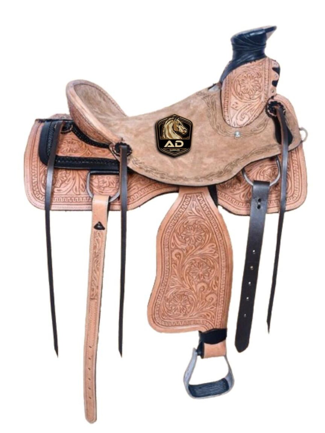 Rough Out Seat Wade Tree A Fork Roping Ranch Work Leather Premium ...