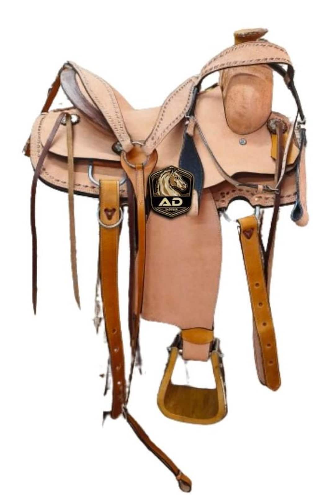 Rough Out Wade Tree A Fork Roping Ranch Work Leather Premium Western ...