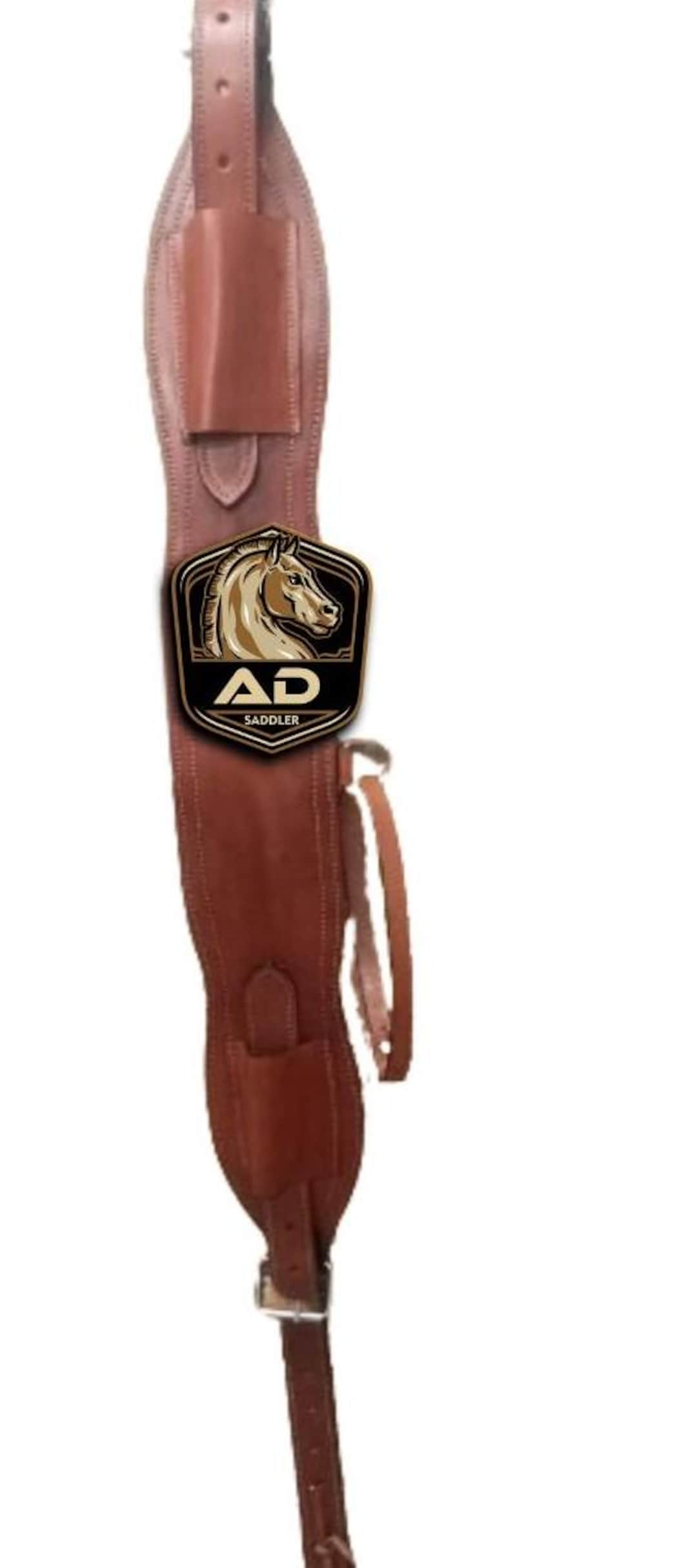 Western Horse Saddle Back Cinch Leather Strap Bucking Strap Rear Girth ...