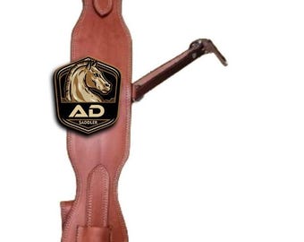 Western Horse Saddle Back Cinch Leather Strap Bucking Strap Rear Girth ...