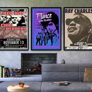 100 Vintage Concert Posters set 2 Retro Rock Poster Prints High-quality ...