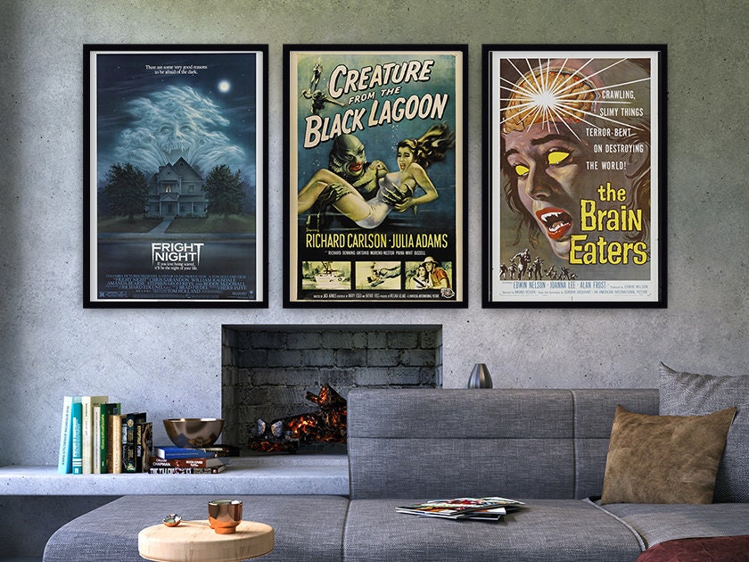 125 Vintage Horror Movie Posters Set 3 Psycho Horror Movie Gifts ...
